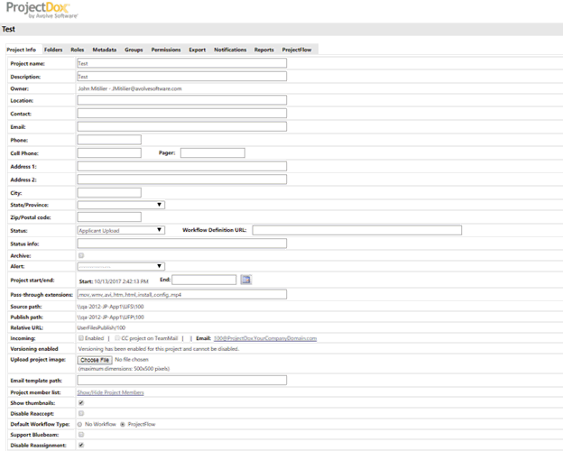 Project Information Page