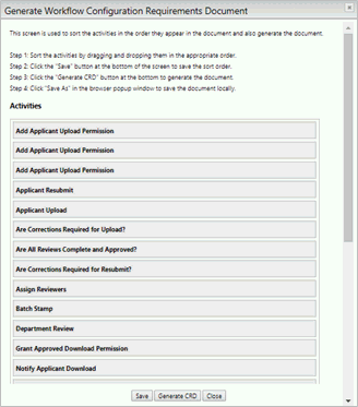 Configuration Requirements Document (CRD)